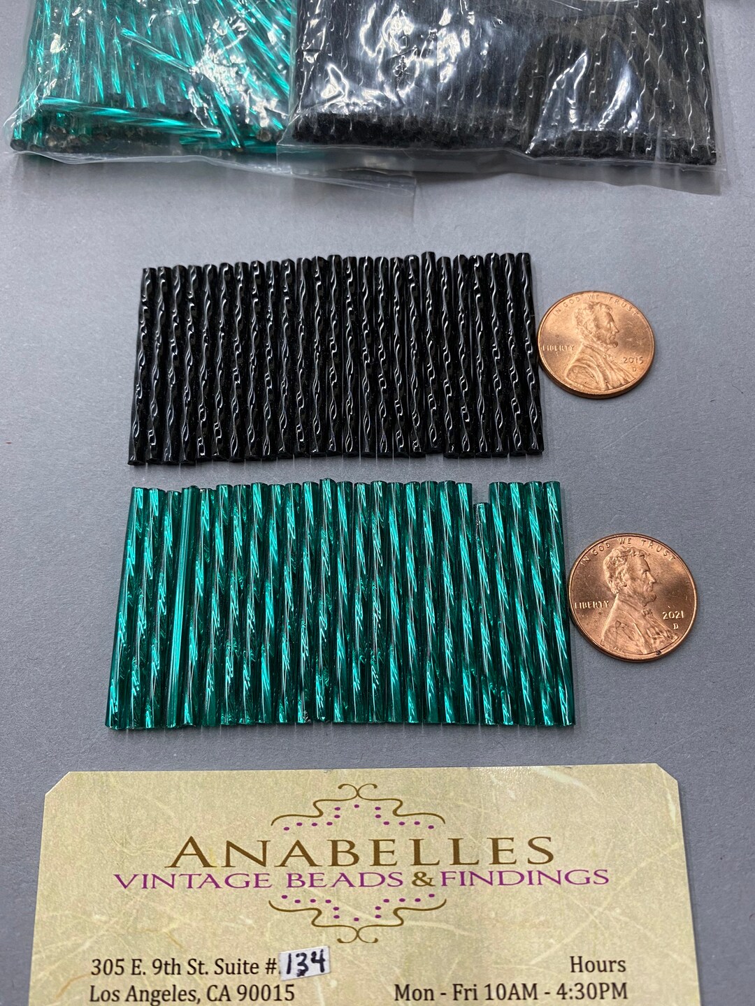 35mm Twisted Glass Bugle Beads, Czechoslovakia, One Ounce Pack - Etsy UK
