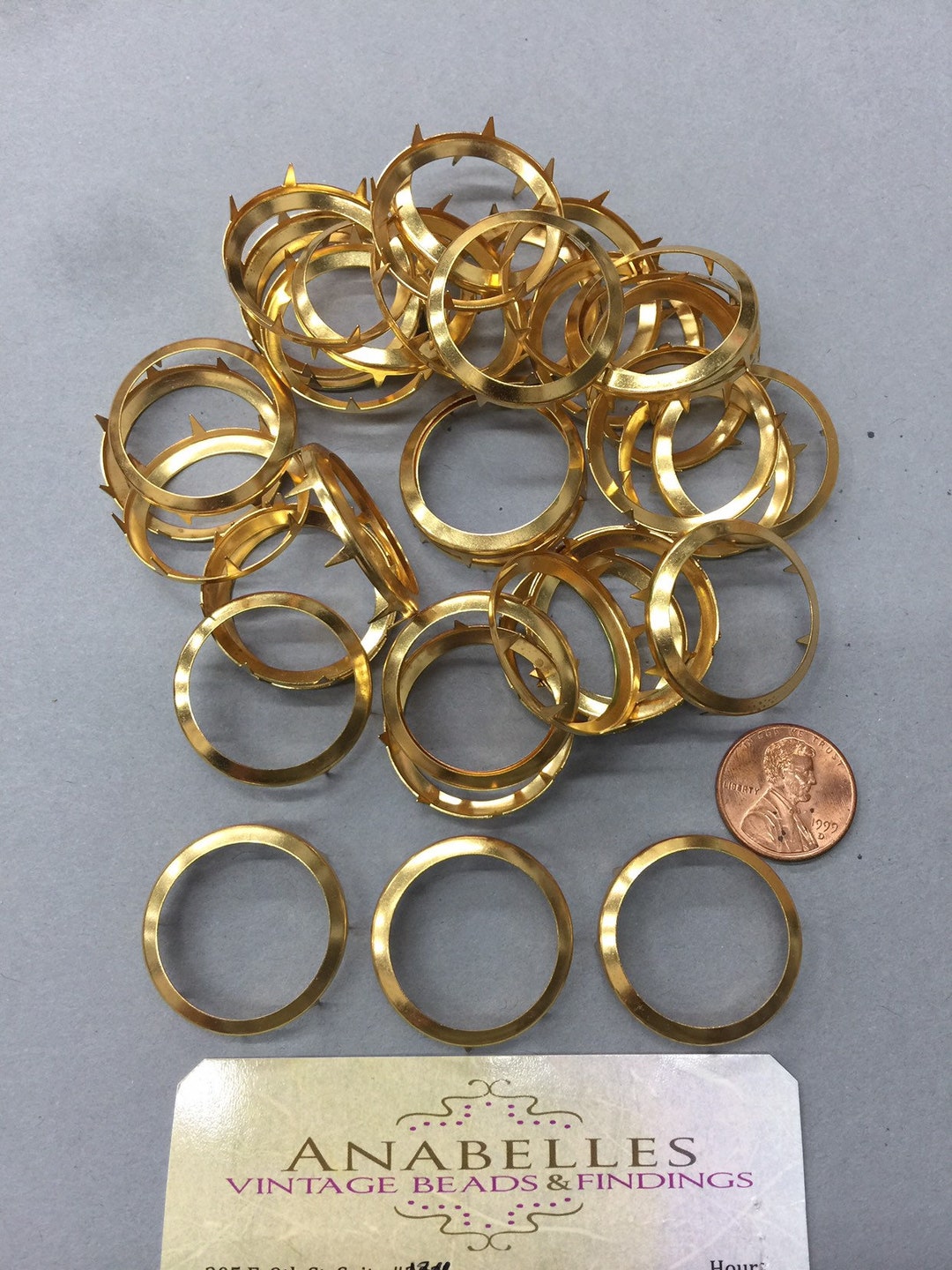 Gold Tone Rim Settings, 25mm Jewelry Embellishments (12 Pieces) - Etsy