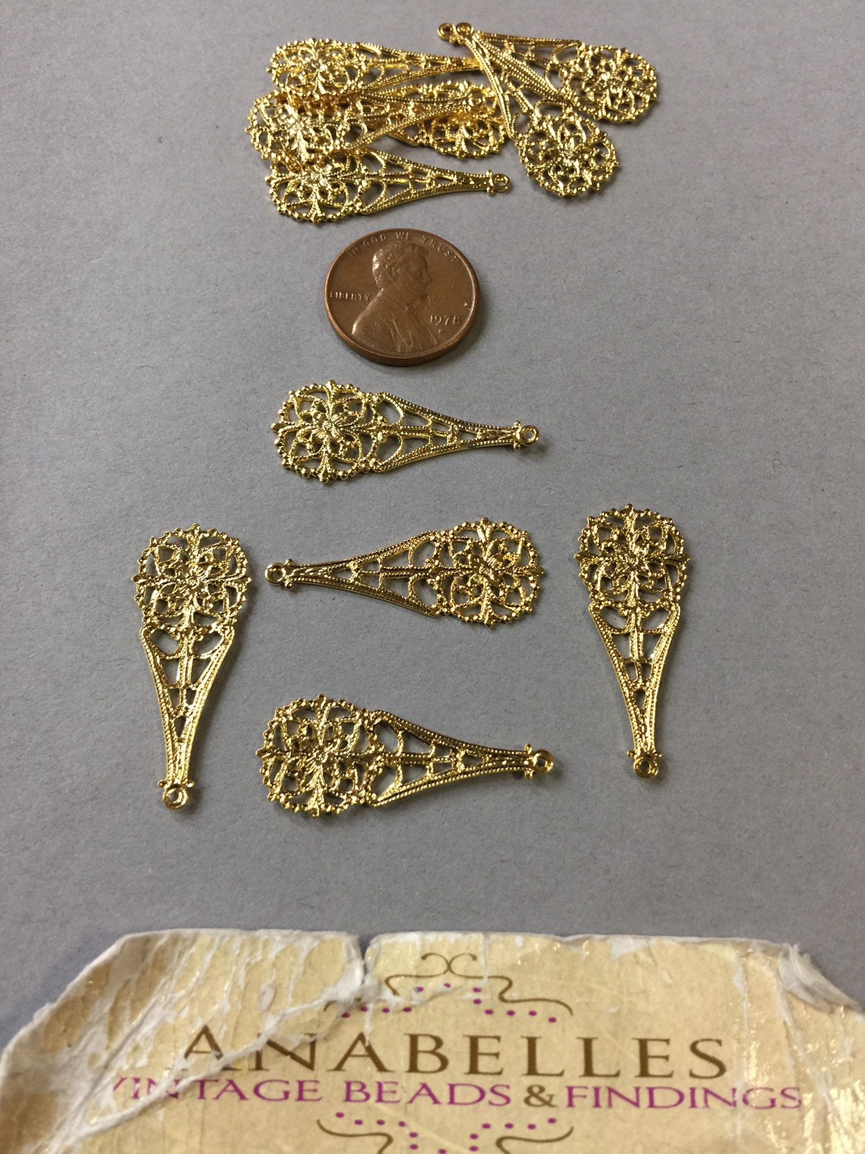 Metal Gold Filigree. 31x13 Nos Filigrees Sold by Lots of 4 - Etsy