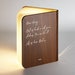 Personalised Wooden Folding Magnetic Glowing LED Book Lamp - Etsy