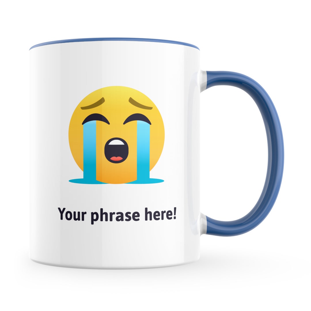 Personalised Emoji Mug Featuring Loudly Crying Face Emoji - Etsy