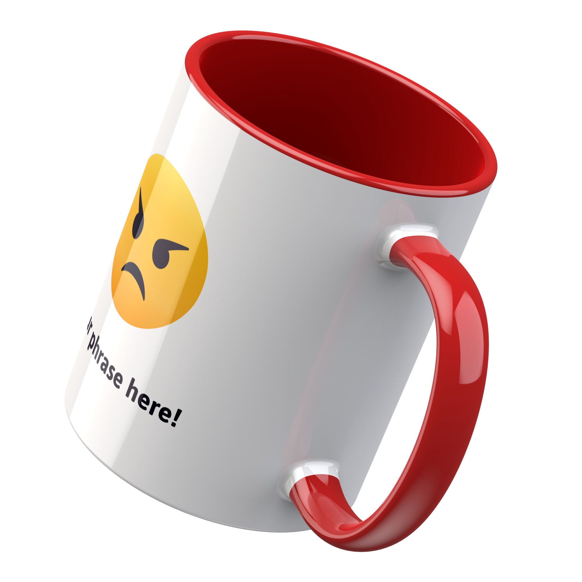 Personalised Emoji Mug Featuring Angry Face Emoji - Etsy