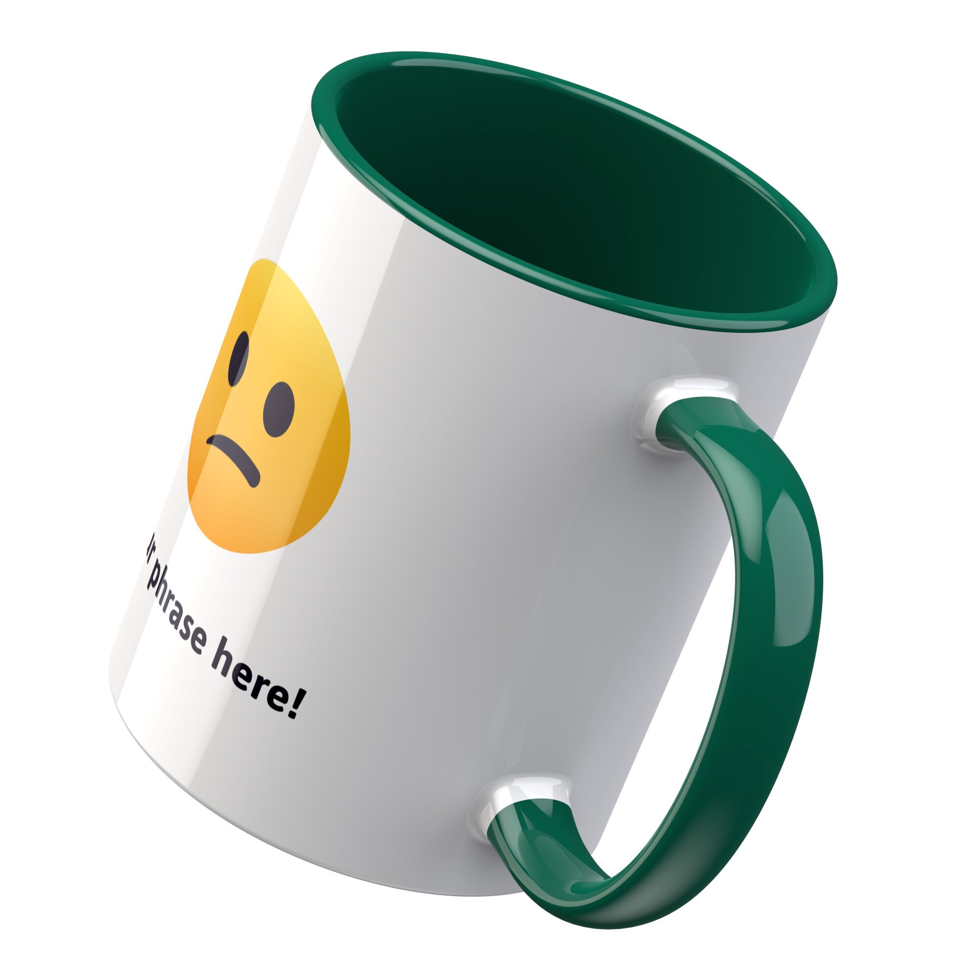 Personalised Emoji Mug Featuring Confused Face Emoji - Etsy UK