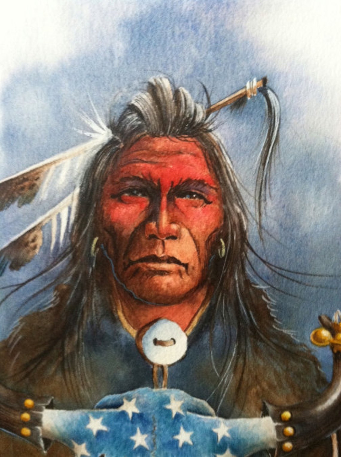 ORIGINAL Native American Painting by Santa Ana Pueblo Artist, Art ...