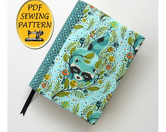Notebook cover sewing pattern with free book cover tutorial | Etsy