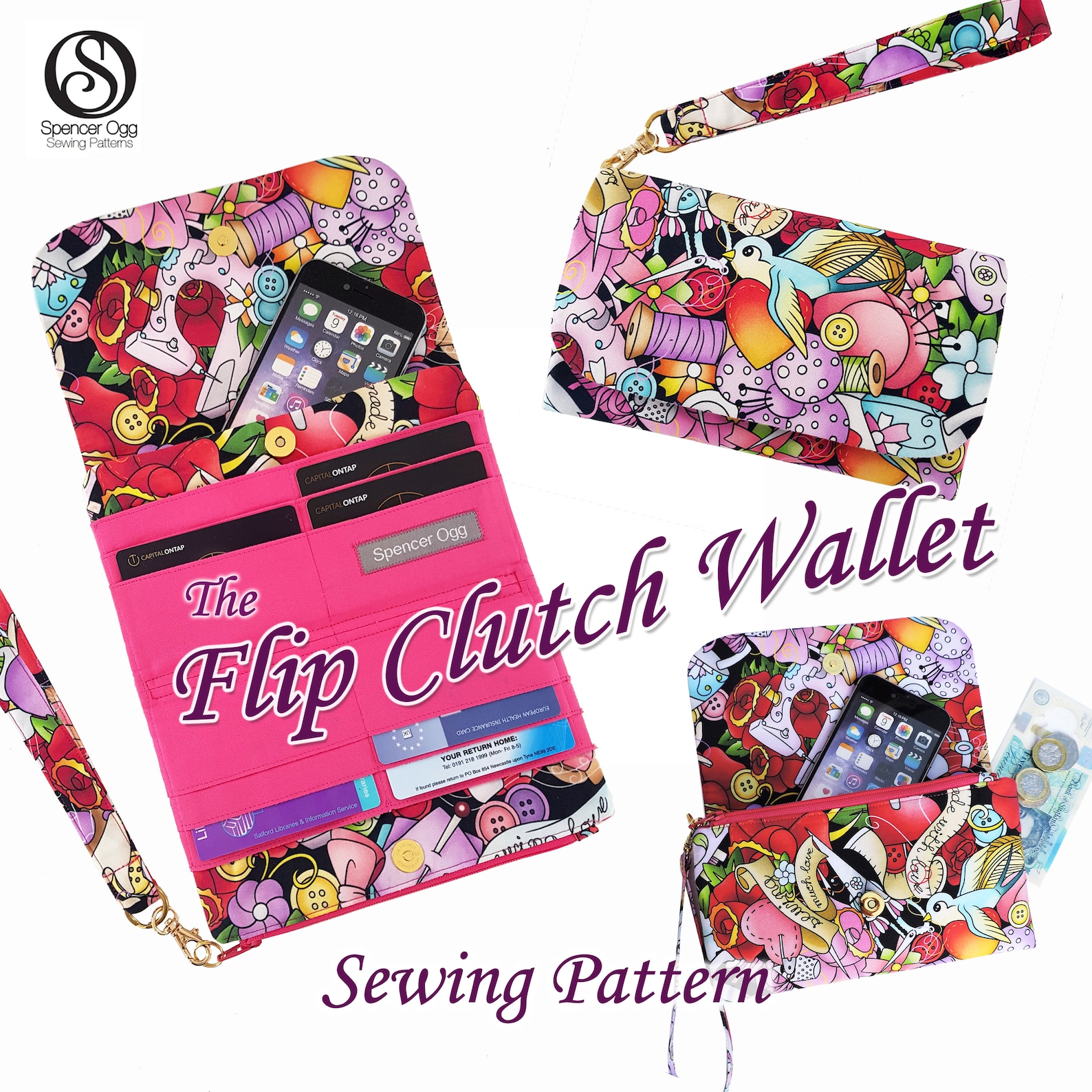 The Flip Clutch Wallet . PDF Bag Sewing Pattern. Coin Purse - Etsy