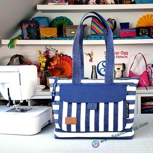 Tip-top Tote PDF Sewing Pattern and Video Tutorial - Etsy