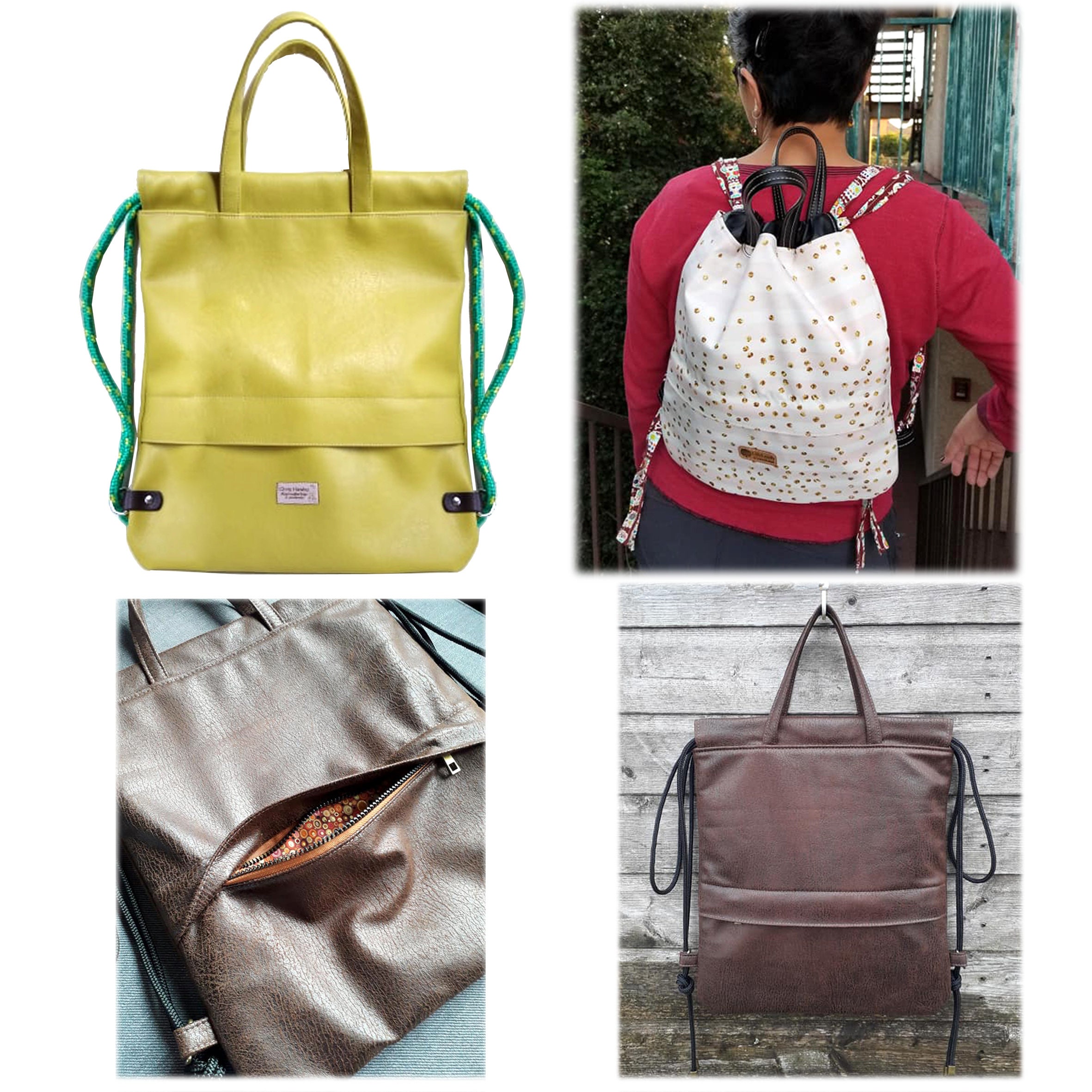 Tote Backpack PDF Sewing Pattern & Video Tutorial. the Luxe | Etsy UK