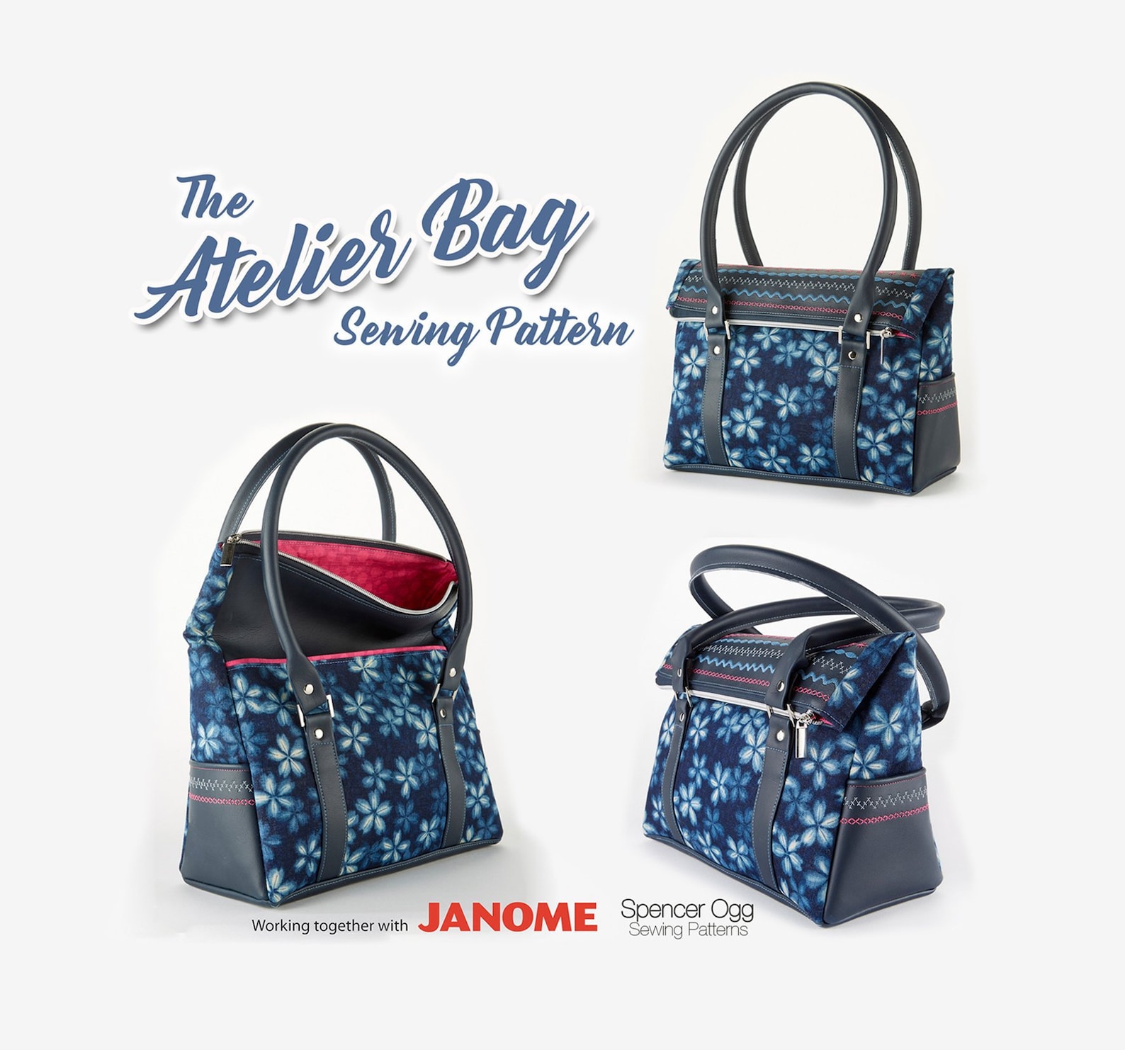 The Atelier Bag Sewing Pattern . PDF Bag Sewing Pattern. Barrel Bag ...