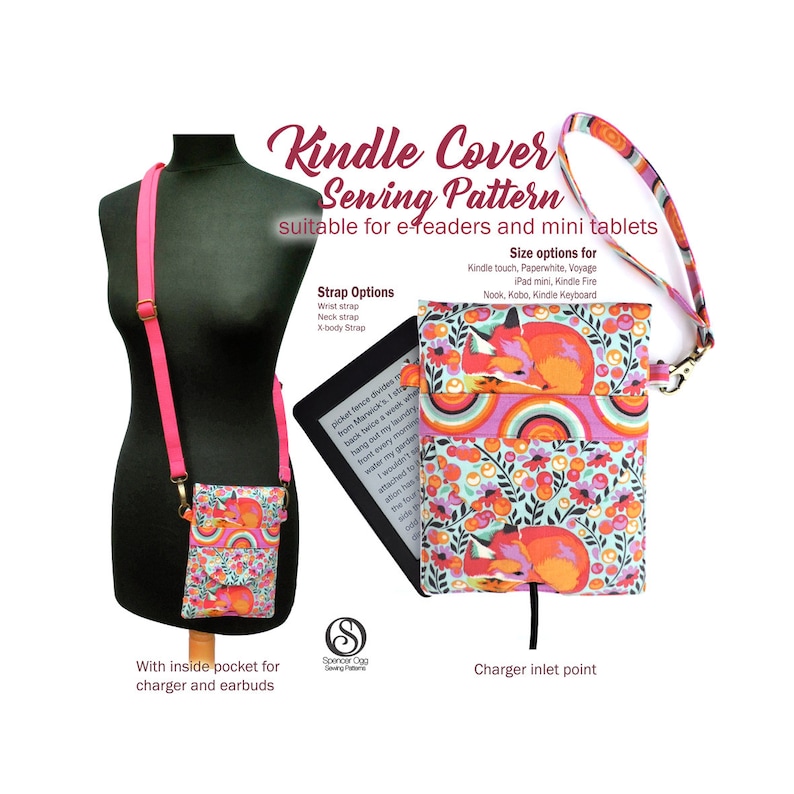 Sewing Pattern for Kindle or Mini Ipad Cover Kindle Fire - Etsy UK