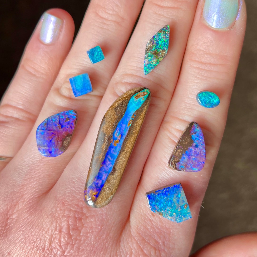 Australian Boulder Opal Ring. Custom Made Boulder Opal Ring. - Etsy