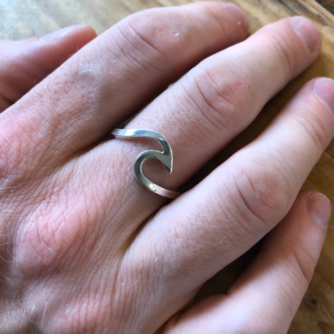 Mens Wave Ring. Sterling Silver. Handmade. Surf Ring. - Etsy