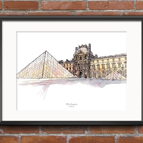 Printable Louvre Museum Paris France Wall Art Historic - Etsy