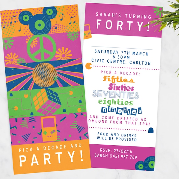 Decades Party - Etsy