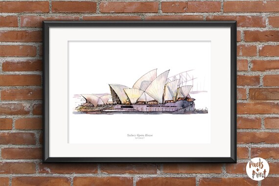 Printable Art Sydney Opera House Sydney Travel | Etsy