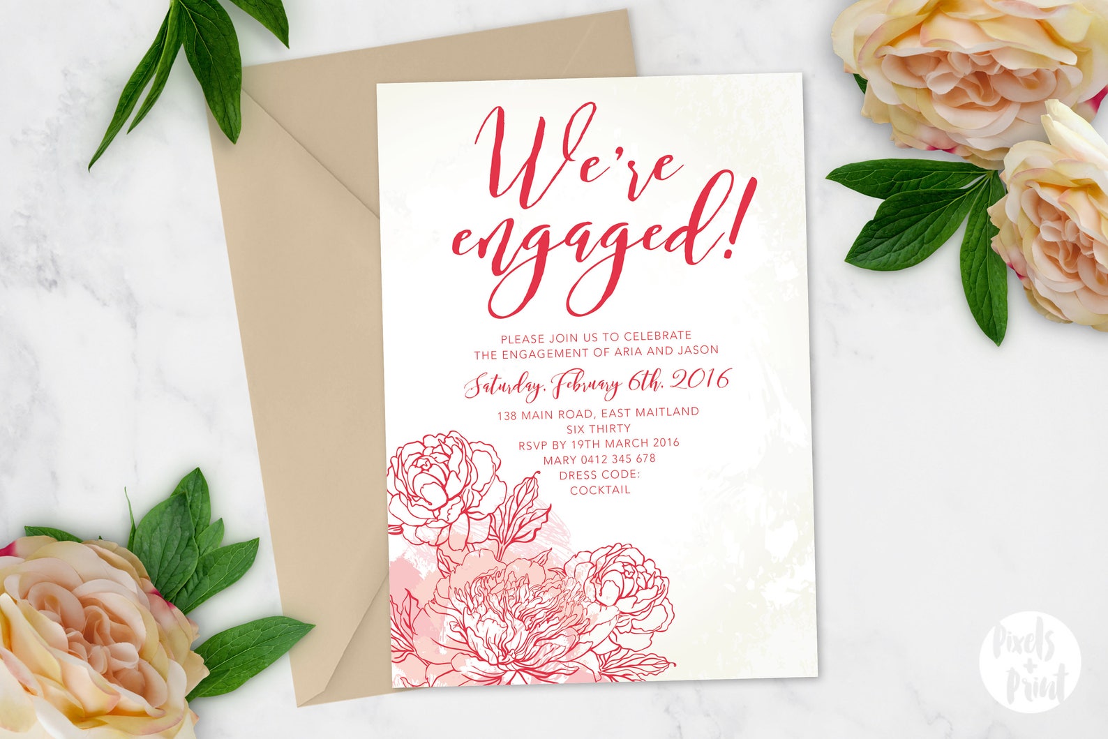 Printable Engagement Party Invitation Engagement Party Invite DIY ...