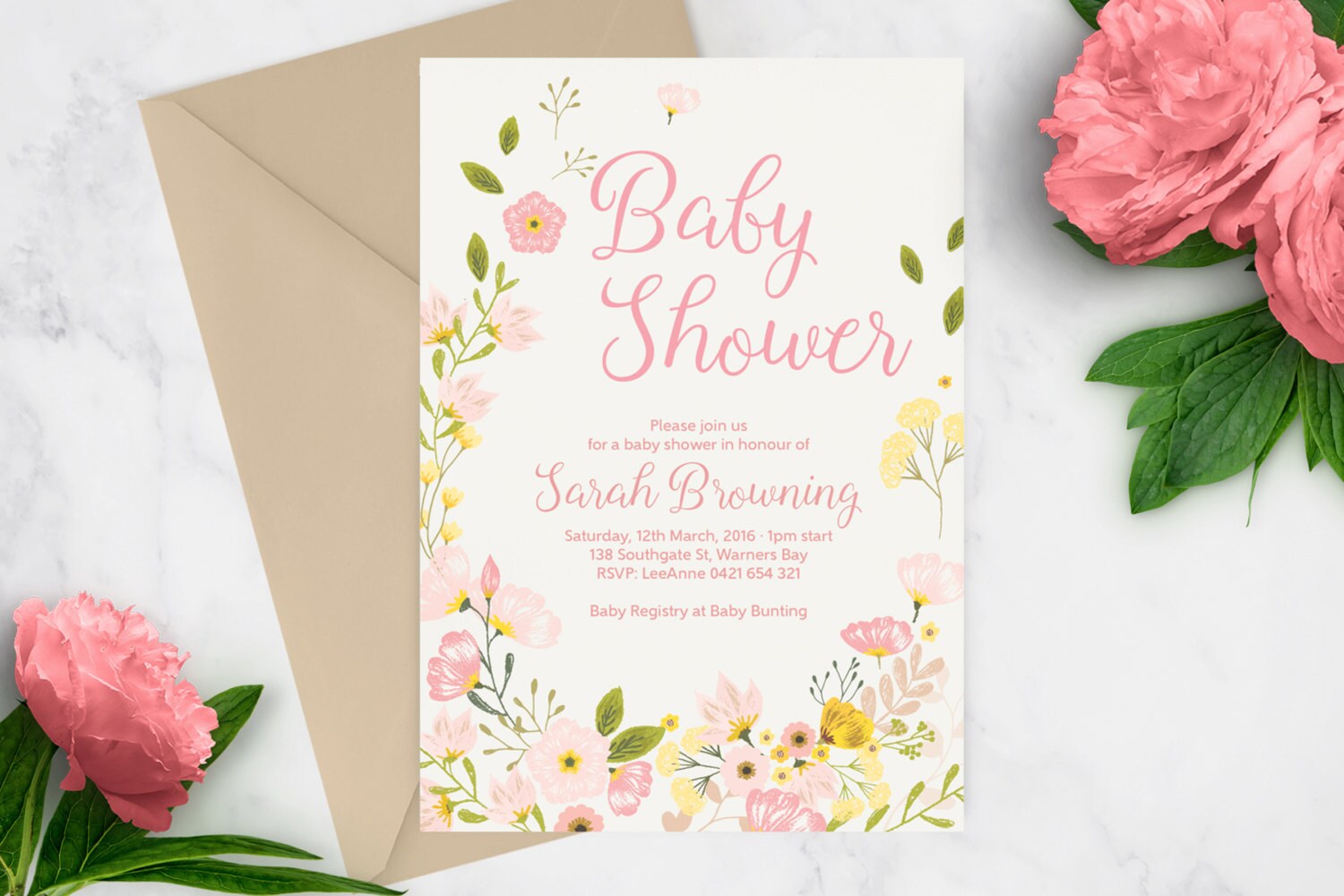 Printable Baby Shower Invitation Baby Shower Invite DIY Printable ...