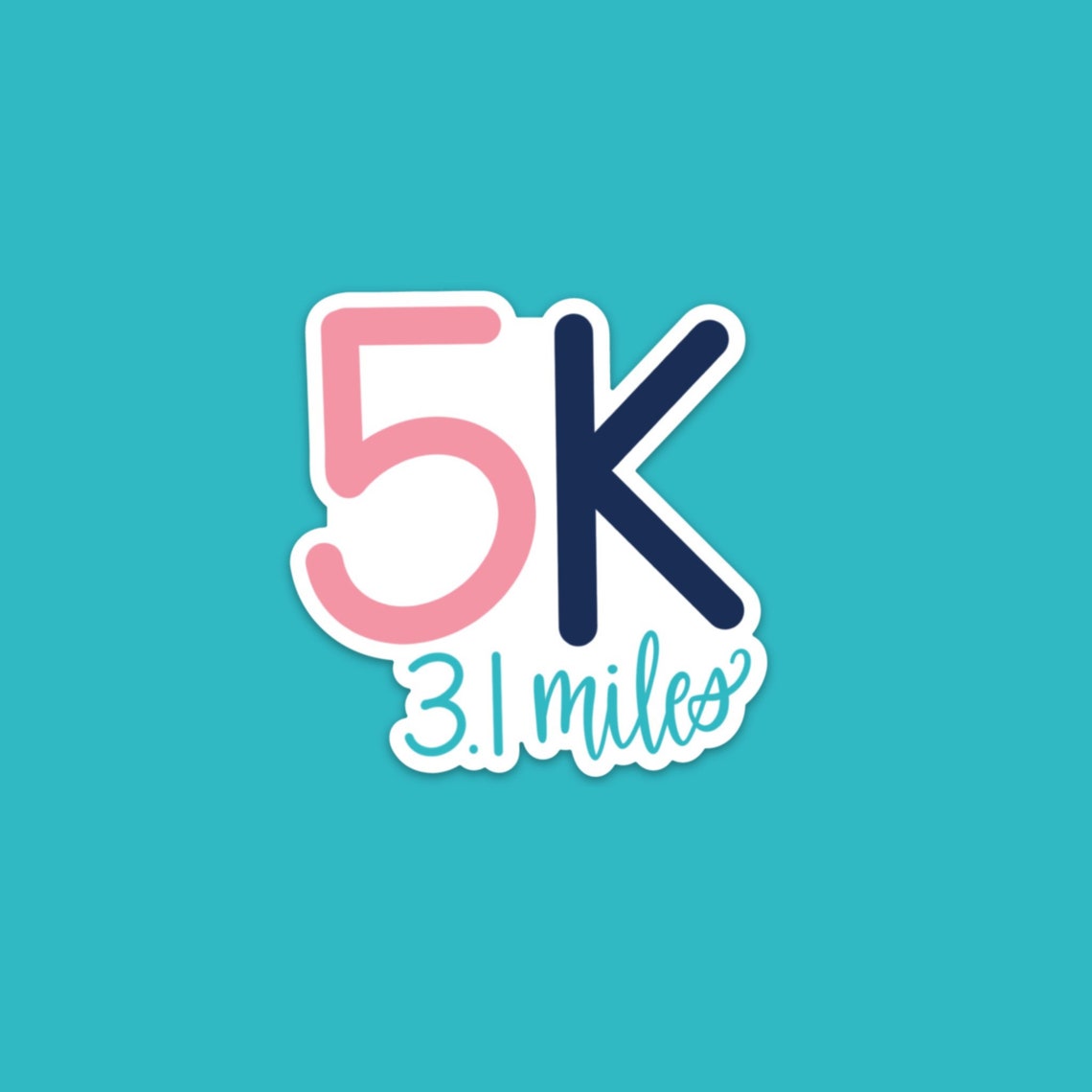 5K Sticker 3.1 Miles Sticker - Etsy