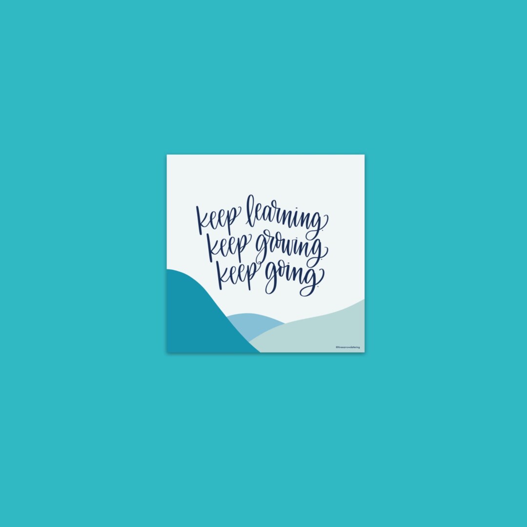 Vinyl Magnet Keep Learning, Keep Growing, Keep Going - Etsy