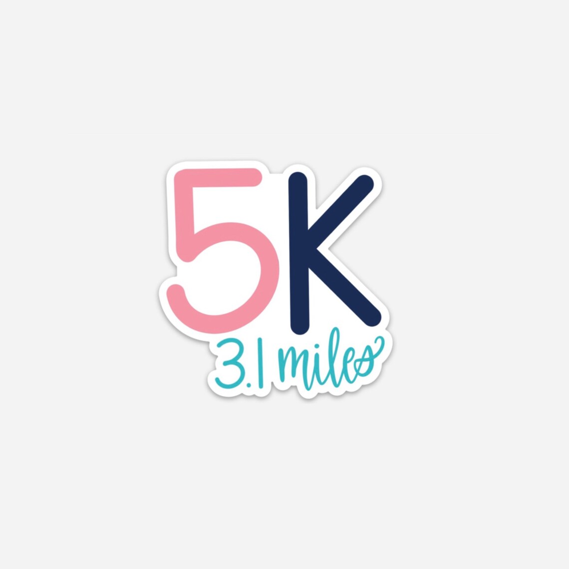 5K Sticker 3.1 Miles Sticker - Etsy