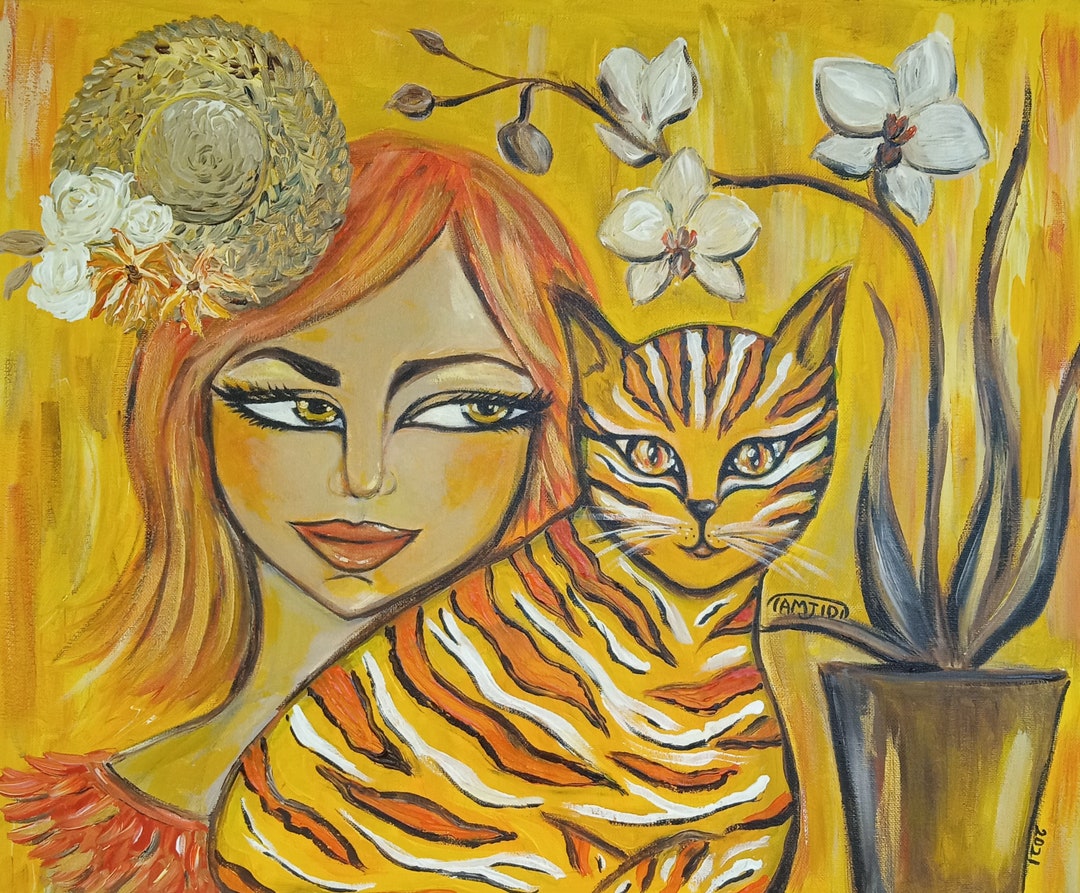 ORIGINAL Acrylic PAINTING Animal Art Canvas Art Large Art NAIF Art ...