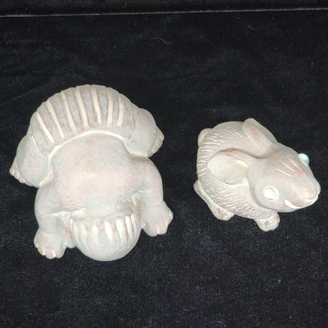 Isabel Bloom Figurines Rabbit Glass Eyes & Toddler Tumbling Vintage - Etsy