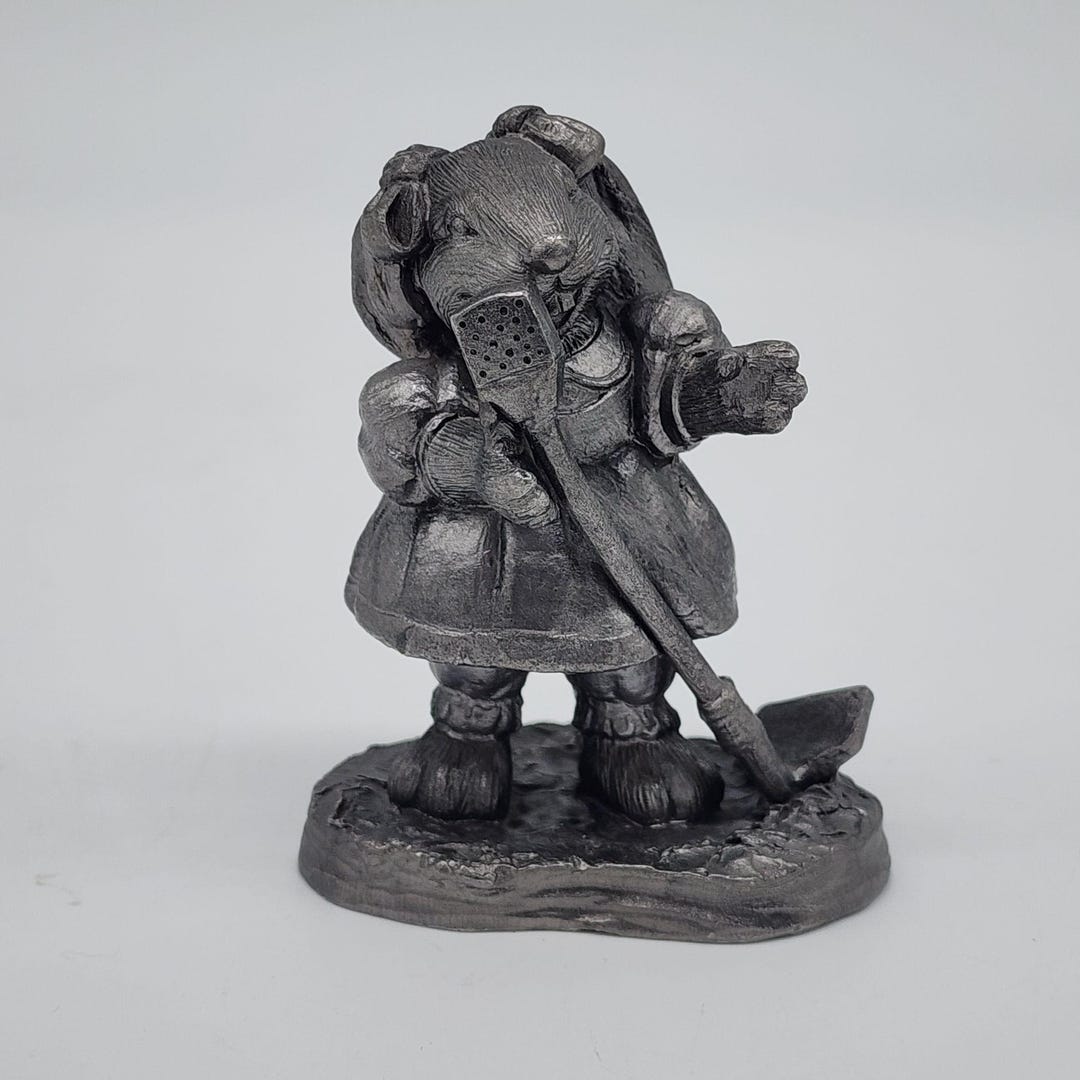 Michael Ricker Pewter Rabbit Figure Singing Singer 1995 #1840/3500 VTG ...