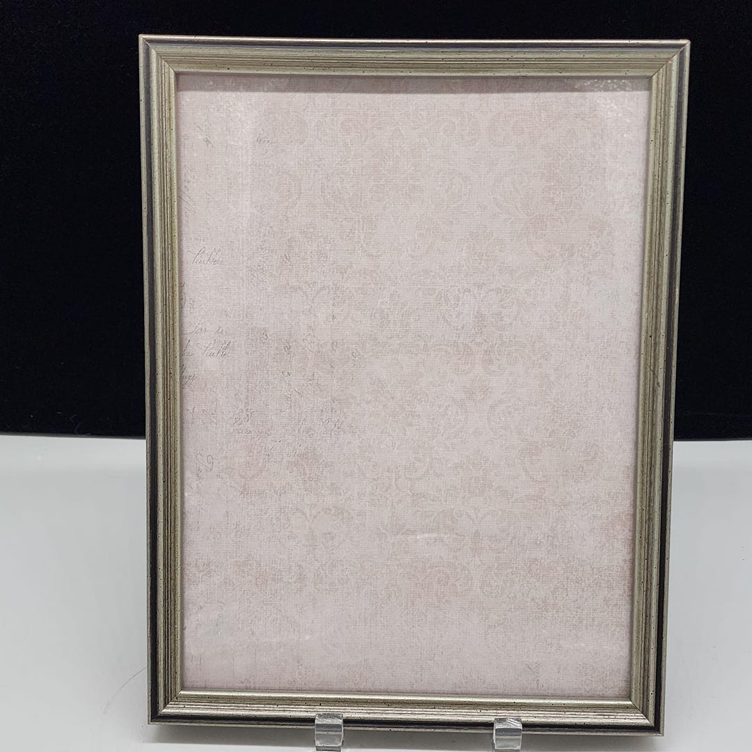 Vintage Silver Gray Wooden Picture Frame With Distressed Finish for 9 ...