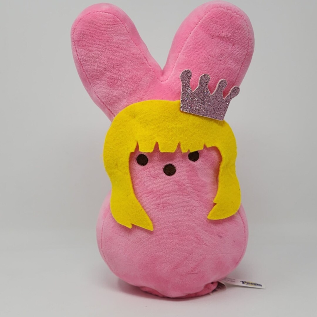 Peeps Animated Plush Pink Queen With Yellow Felt Hair 12 - Etsy