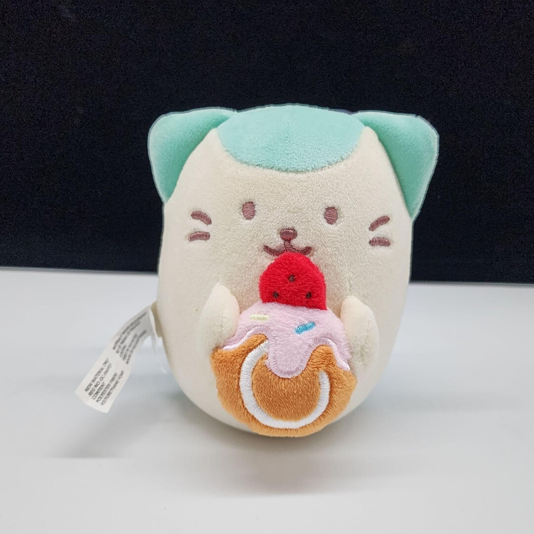 Anirollz Stuffed Animal Plush Toy Mint Kittiroll Mochi Blue - Etsy