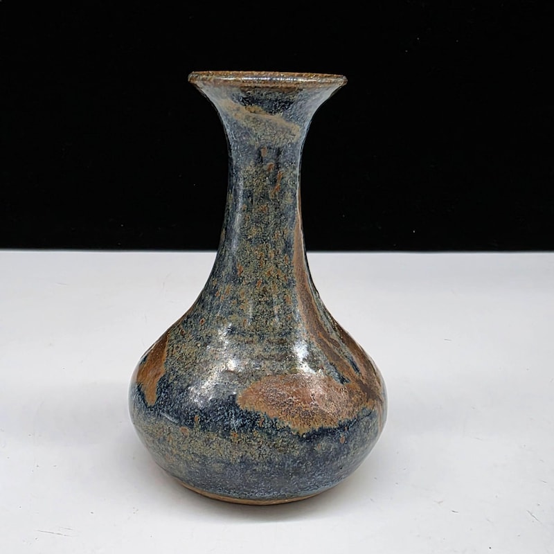 Studio Pottery Vase Brown - Etsy