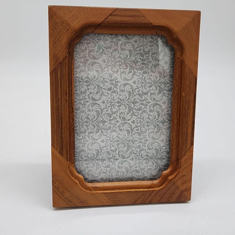 Vintage Mid Century Modern Teak Wood Picture Frame Nantucket Hardwood 3 ...
