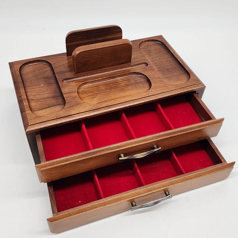 Walnut Valet Box - Etsy
