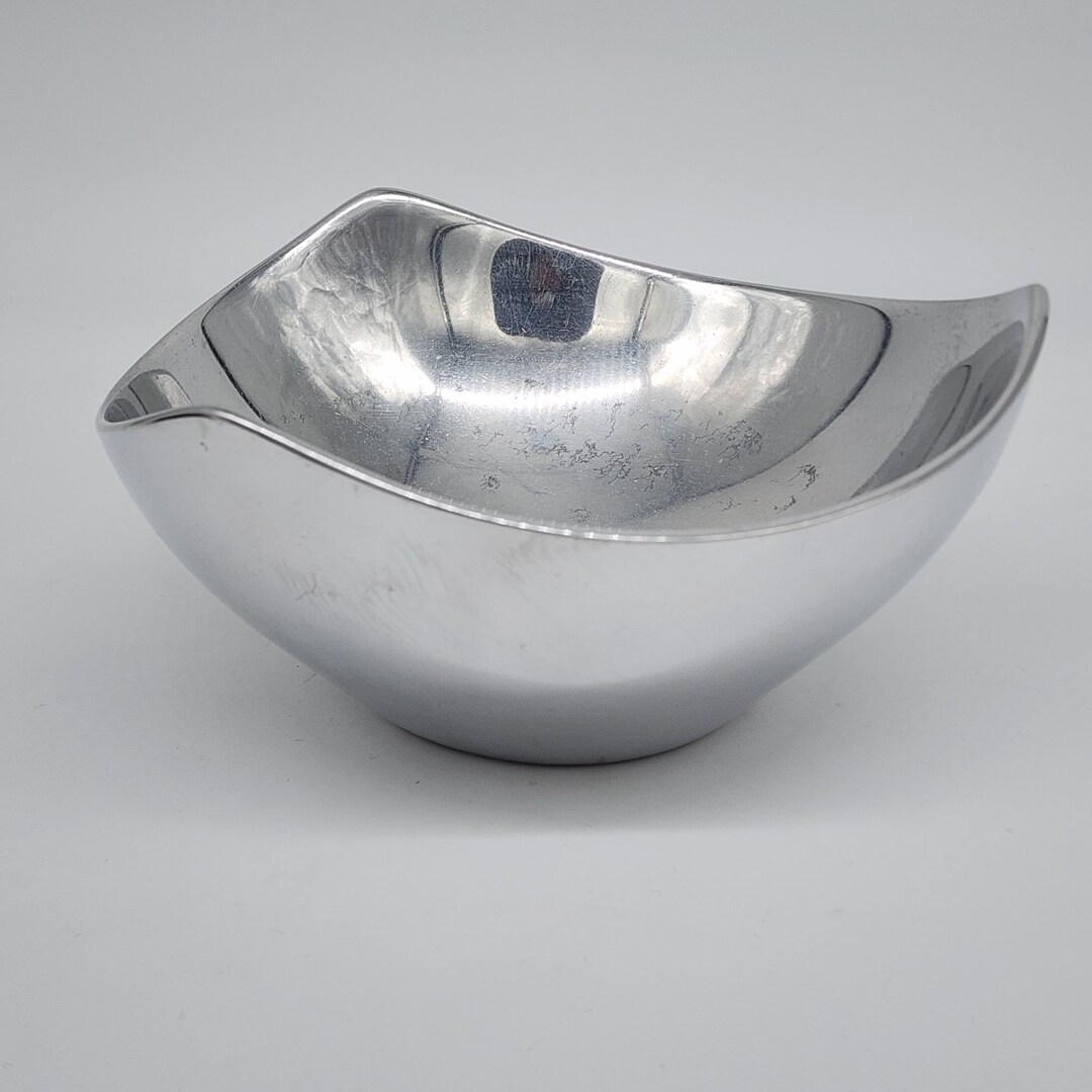 Nambe' Tri-corner Bowl #530 1967 Design by Richard K. Thomas VTG MCM 8 ...