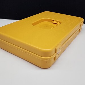 Vintage Wilson Mustard Yellow Plastic Sewing Box Organizer With Hinged ...