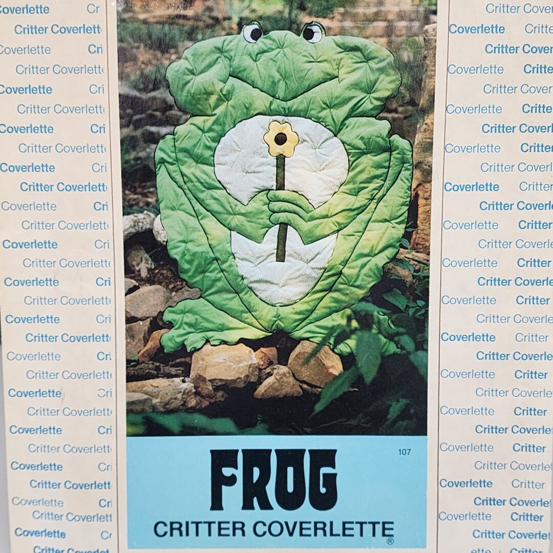 Down on the Farm Original Frog Critter Coverlette Quilt Pattern #107VTG ...