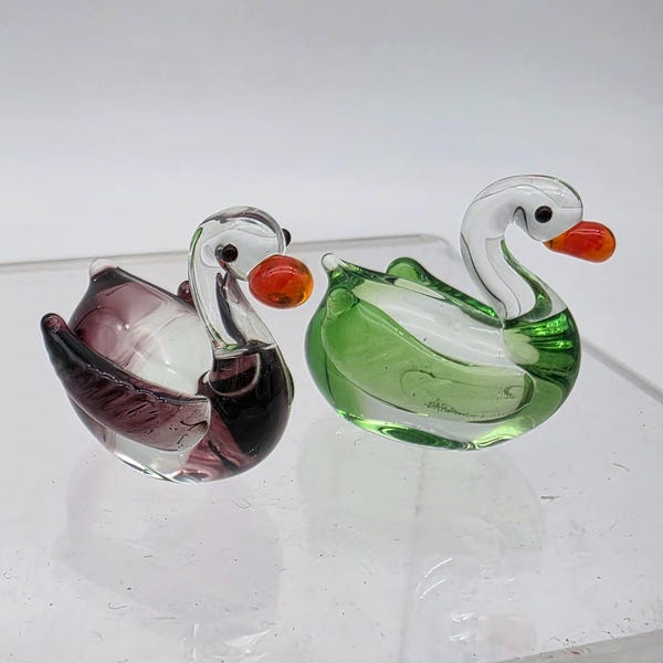 Mini Glass Ducks - Etsy