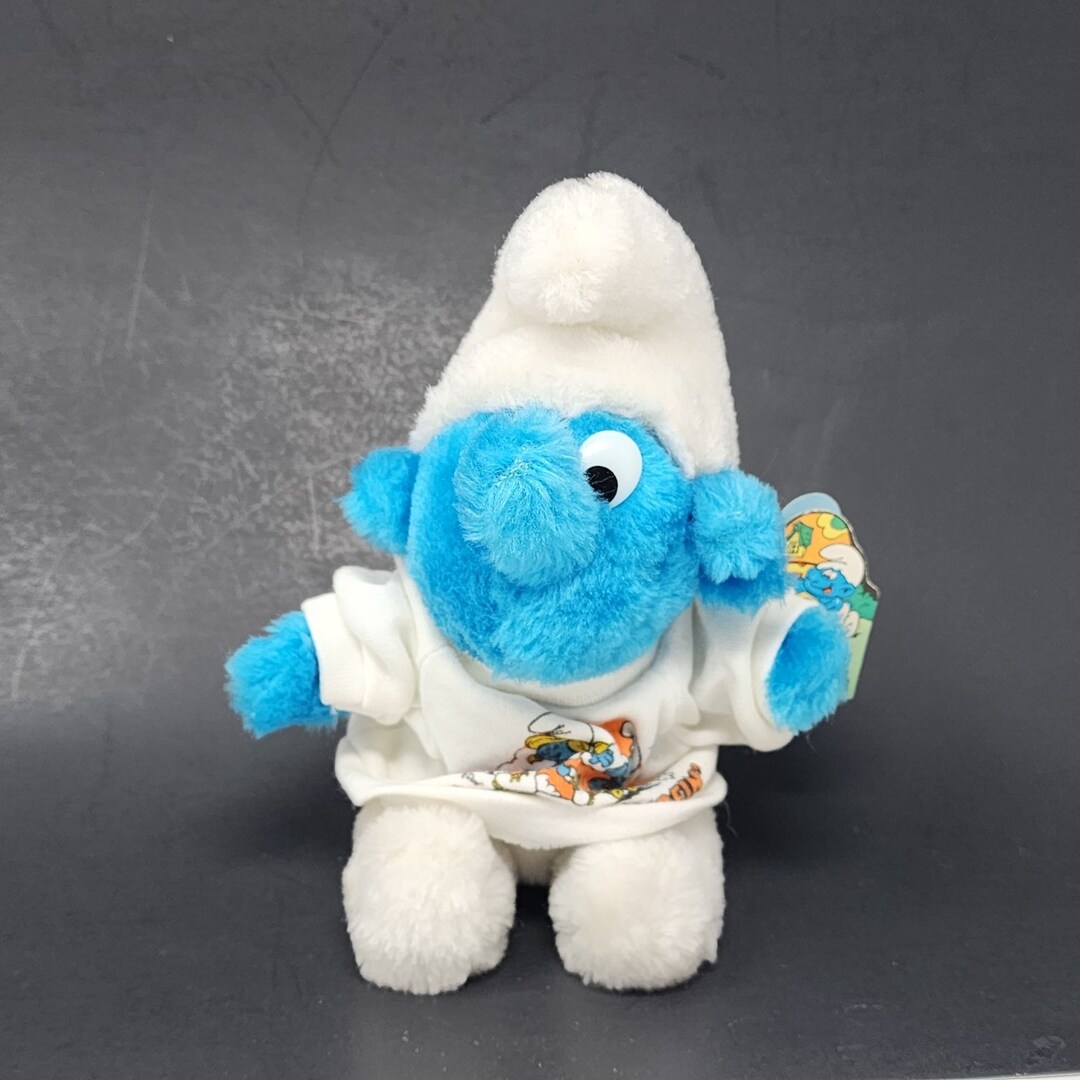 Smurf Plush Roller Smurfin 1980 620 Wallace Berrie Vintage 7 Tall - Etsy