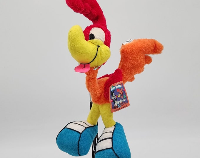 Vintage Tiny Toon Plush Road Runner New With Tag 1992 Wired 12" Little ...