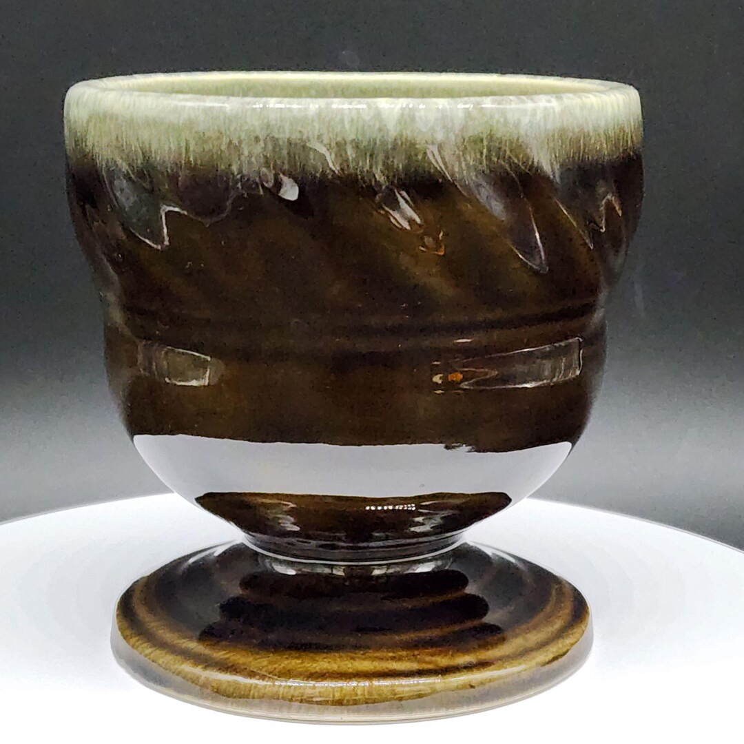 Hull Pottery Drip Glaze Vase Planter Unique Brown and Green Ceramic ...