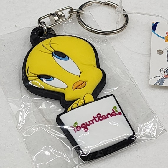 Looney Tunes Tweety Bird Rubber Keychain 2013 Yogurtl… - Gem