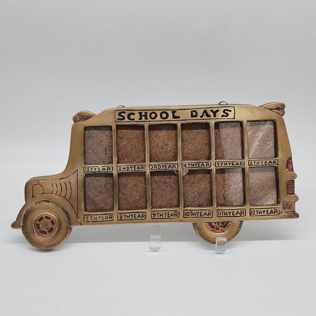 Vintage School Days Bus Photo Frame by Penco Industries Inc Glass ...