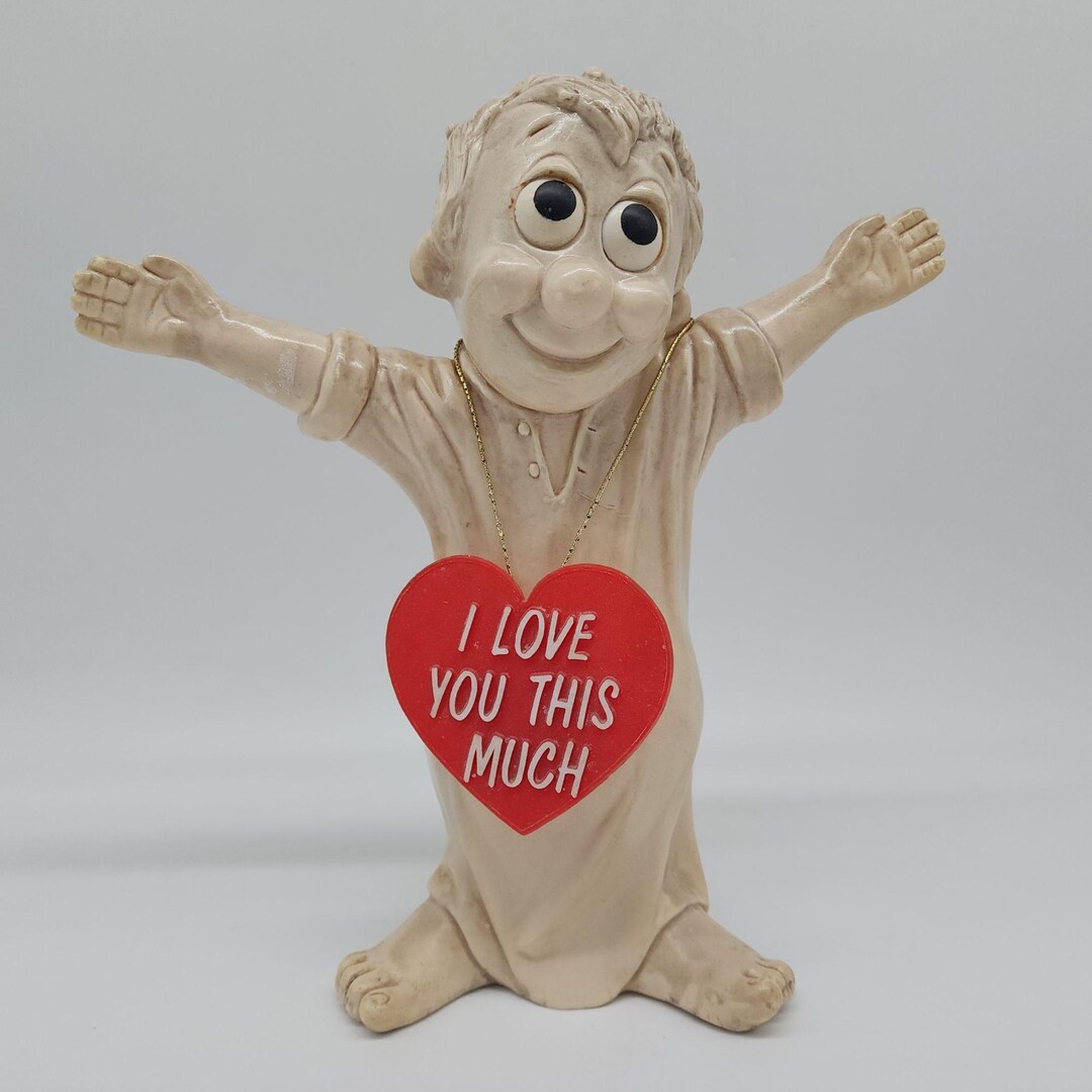1968 Russ Berrie & Co Statue i Love You This Much Figurine 11.5 - Etsy