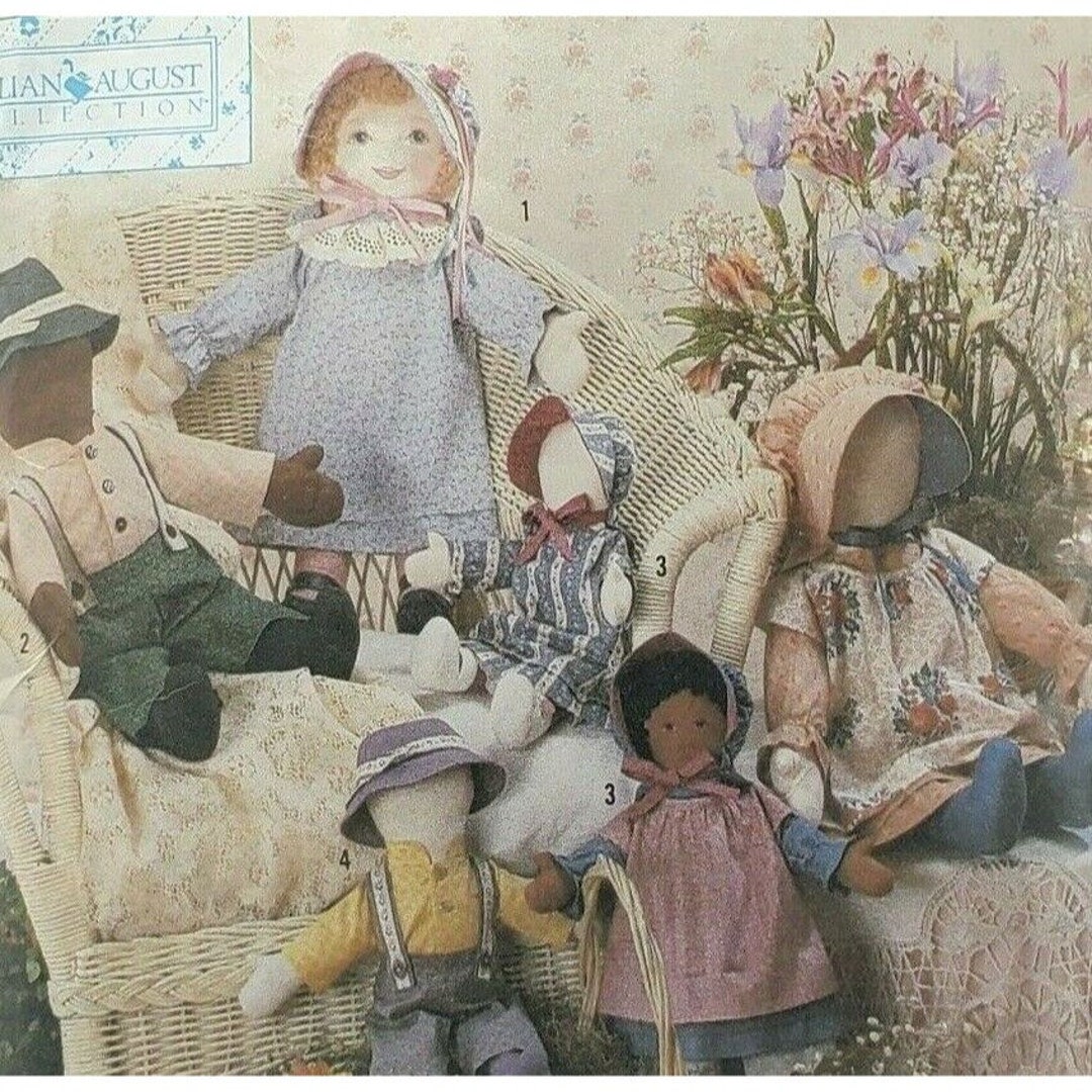 Vintage Rag Dolls & Clothes Pattern Large and Small Simplicity Pattern ...