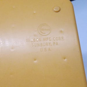 Vintage Wilson Mustard Yellow Plastic Sewing Box Organizer With Hinged ...