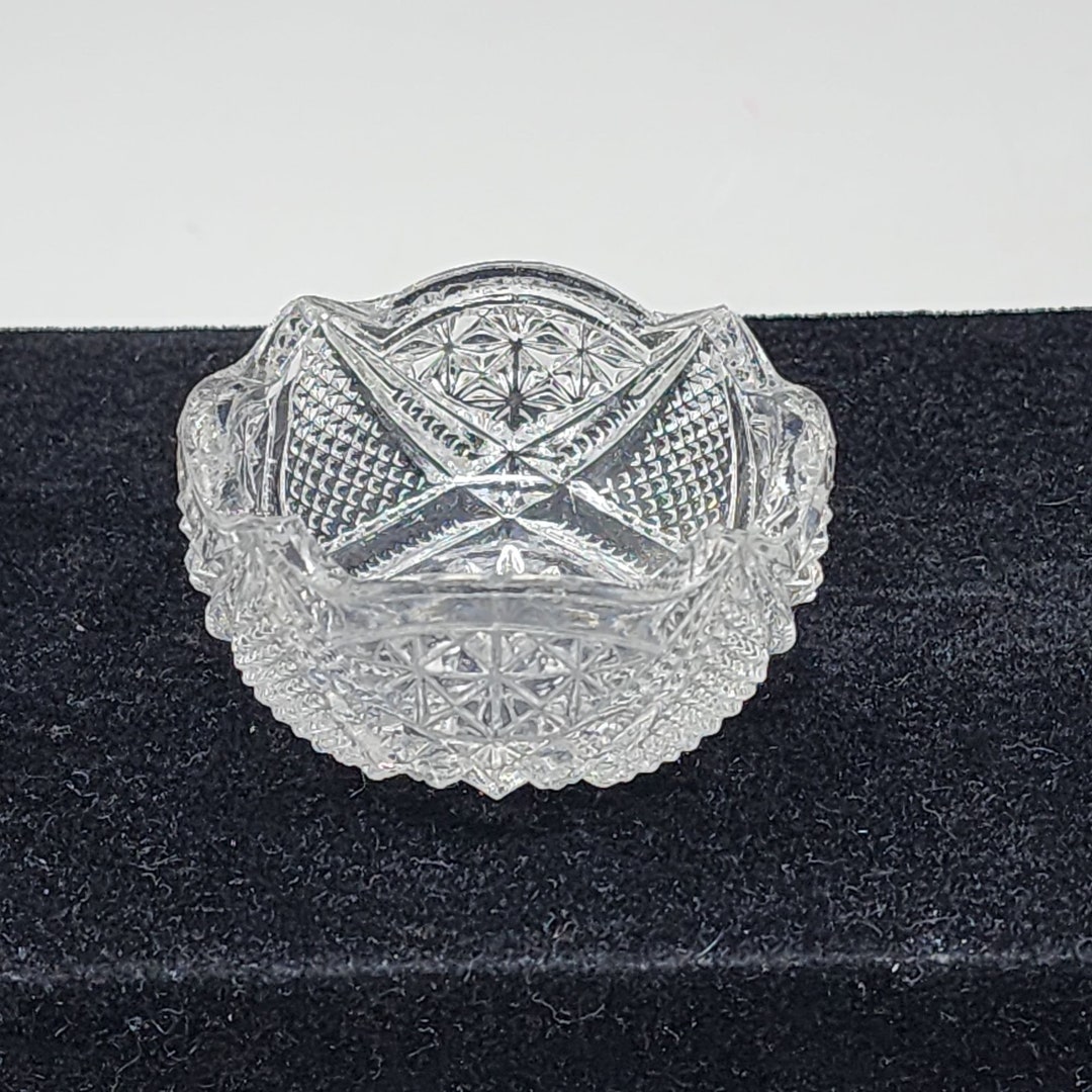 Depression Glass Salt Cellar and Spoon 2 Diameter - Etsy