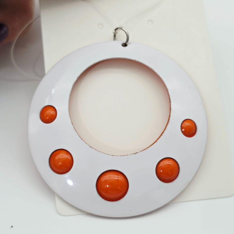 Orange Dome Pendant - Etsy