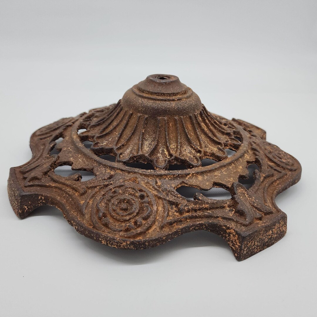 Antique Cast Iron Floral Floor Lamp Base With Ornate Detailing 10.5" - Etsy