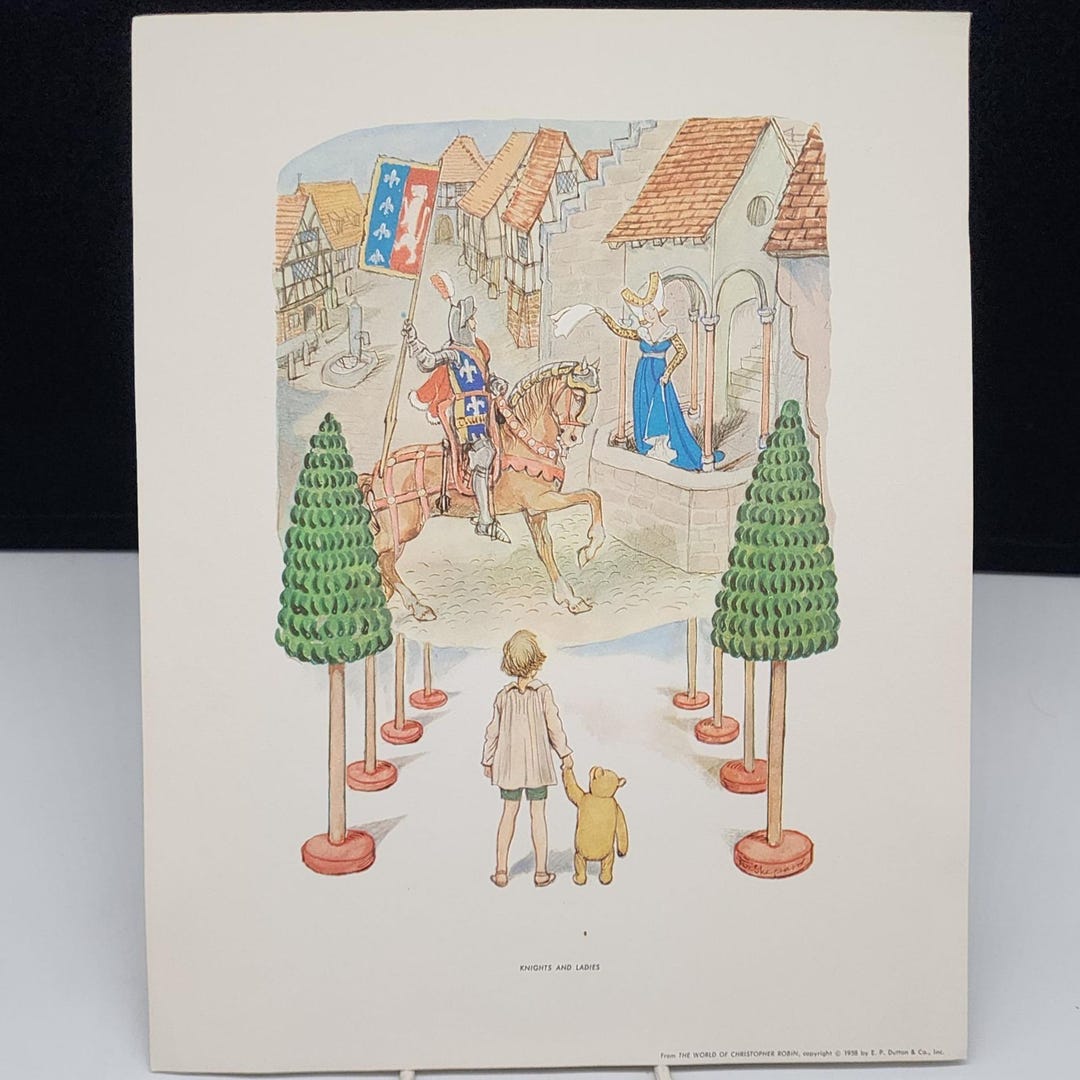 Vintage 1958 Print knights and Ladies Christopher Robin by E.P. Dutton ...