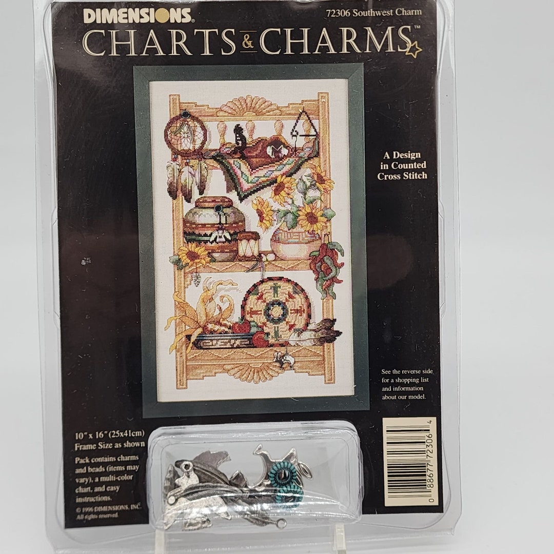 Dimensions Charts & Charms Cross Stitch Kit 72306 Southwest Charm VTG ...